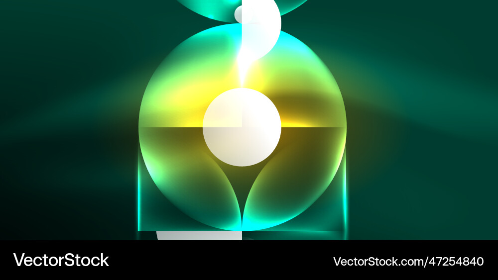 Abstract background shiny glowing neon color round