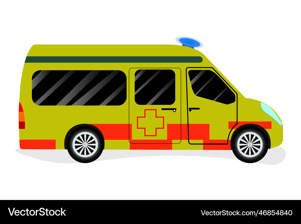 Ambulance image isolated Royalty Free Vector Image