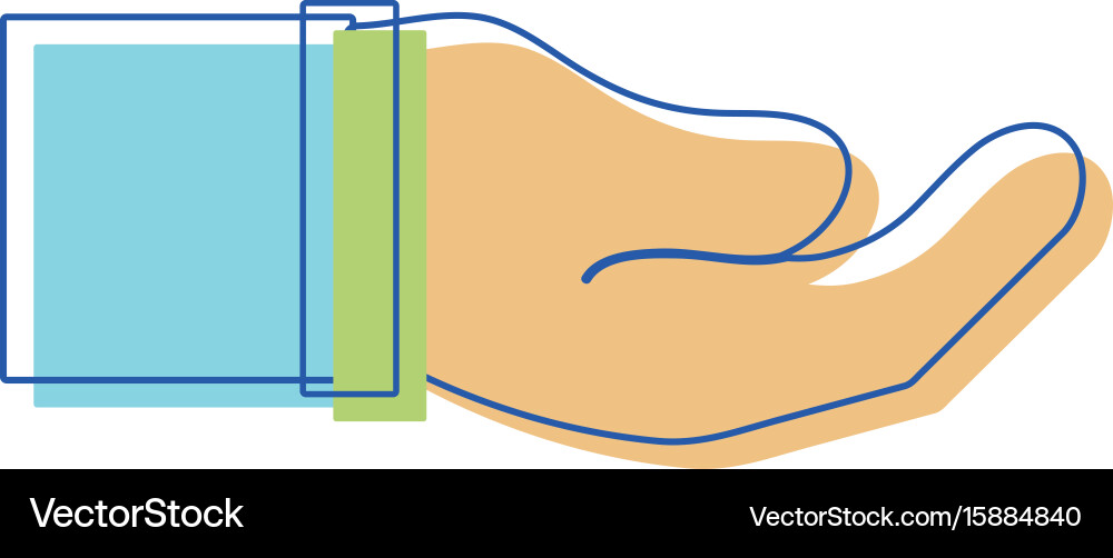 Businessman hand and communication gesture Vector Image