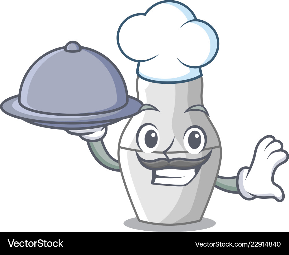 Chef with food cartoon nesting dolls which Vector Image