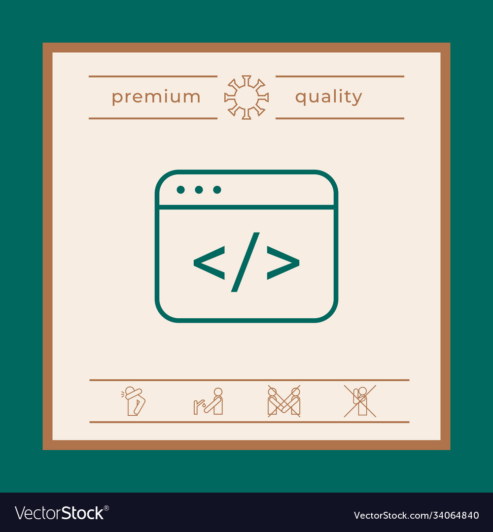 Code editor icon graphic elements for your design Vector Image