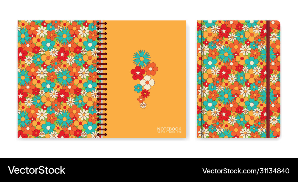 Cover design for notebooks or scrapbooks Vector Image