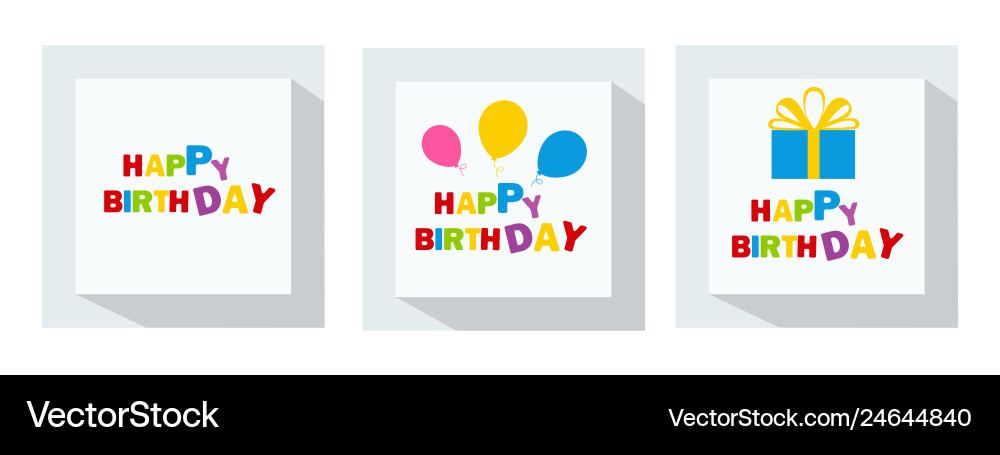 Happy birthday typography design for greeting Vector Image