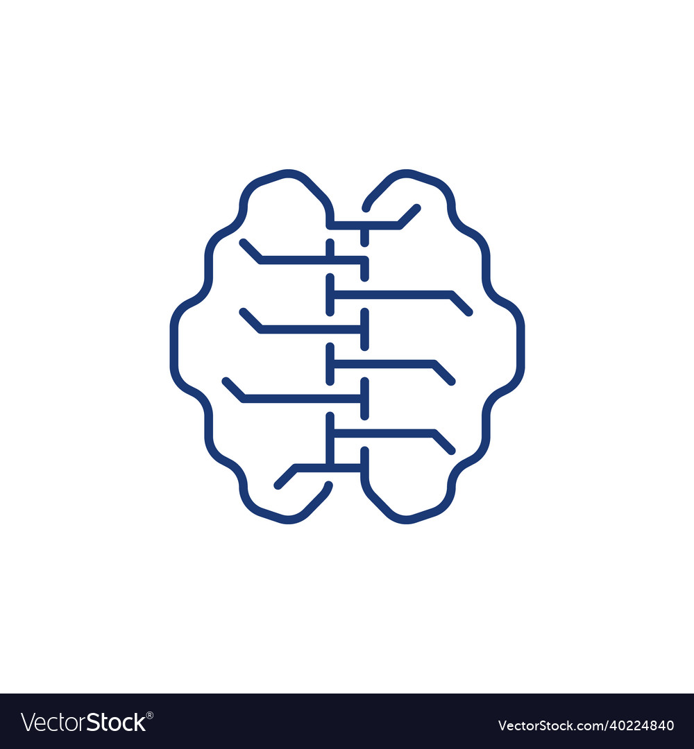 Human brain neural networks concept modern Vector Image