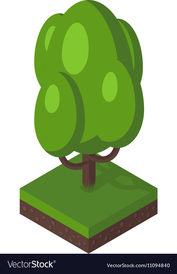 Isometric tree Royalty Free Vector Image - VectorStock