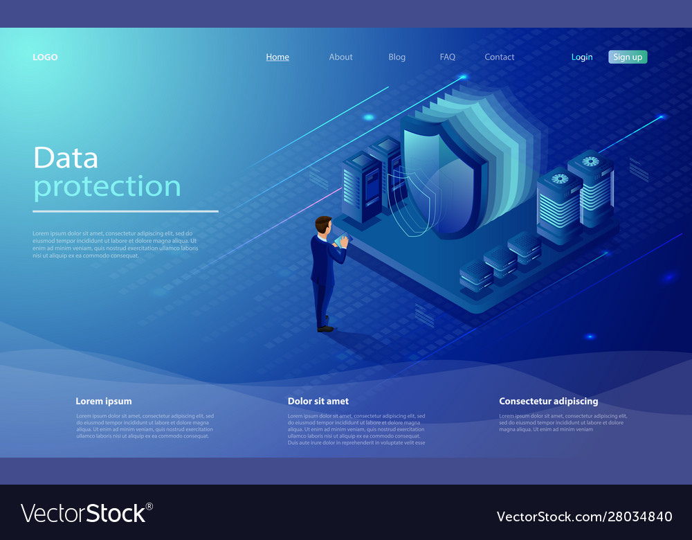 Network data security concept digital protection Vector Image