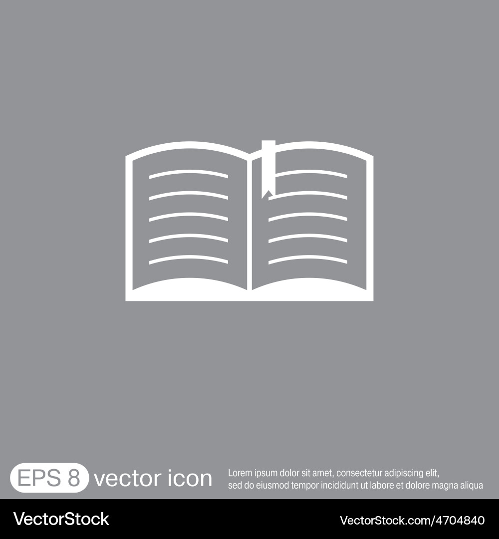 Open book education sign symbol icon Royalty Free Vector