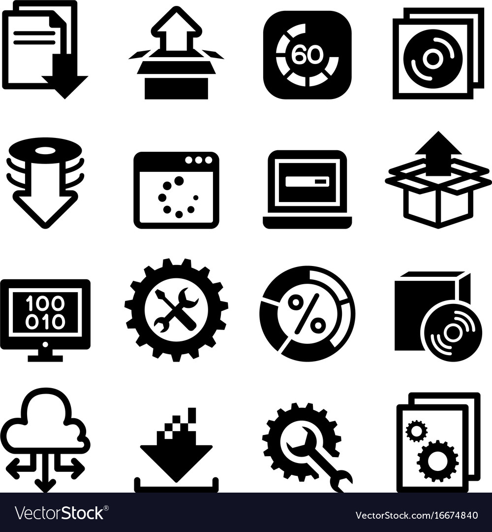 Setup configuration maintenance installation Vector Image