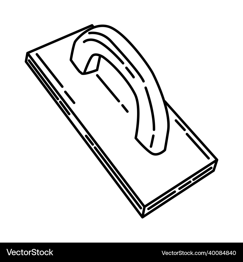 Wooden float icon doodle hand drawn or outline Vector Image
