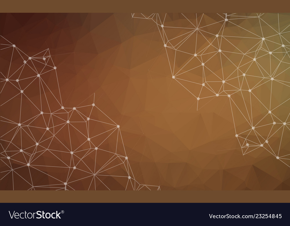Abstract polygonal brown background triangular Vector Image