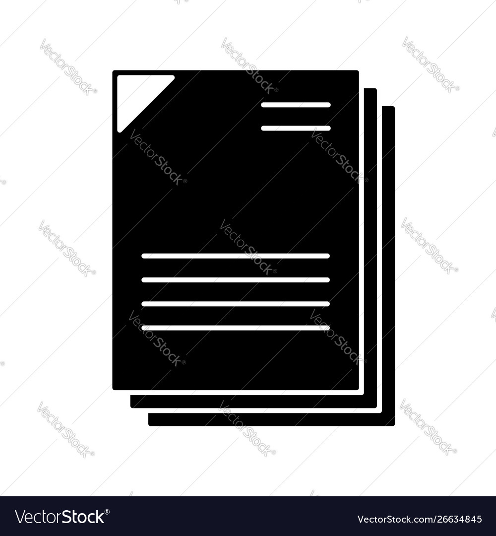 Documents black Royalty Free Vector Image - VectorStock