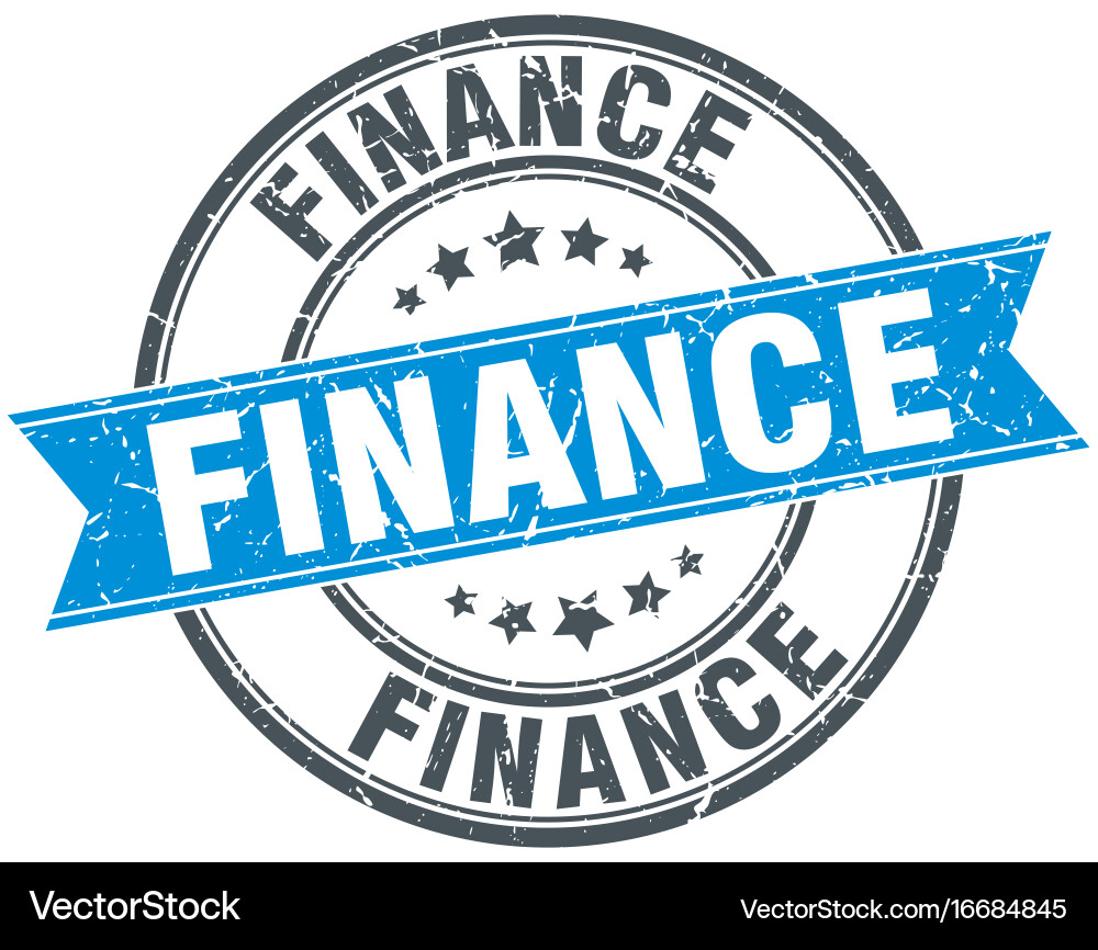 Finance round grunge ribbon stamp Royalty Free Vector Image