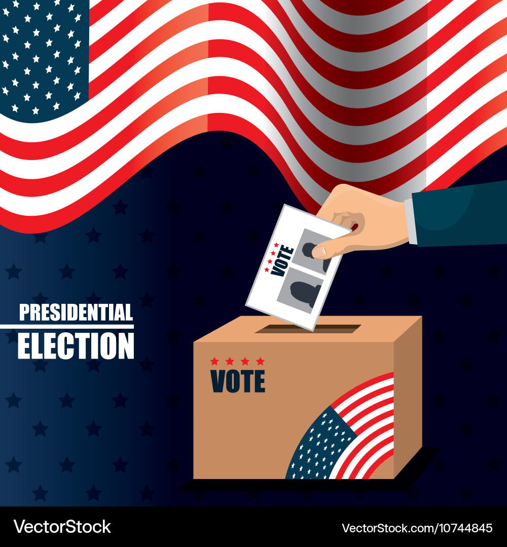 Icon voting box election presidential graphic Vector Image