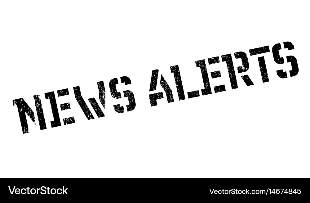 News alerts rubber stamp Royalty Free Vector Image