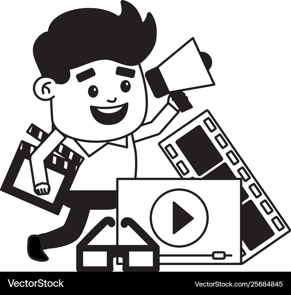 People film production Royalty Free Vector Image