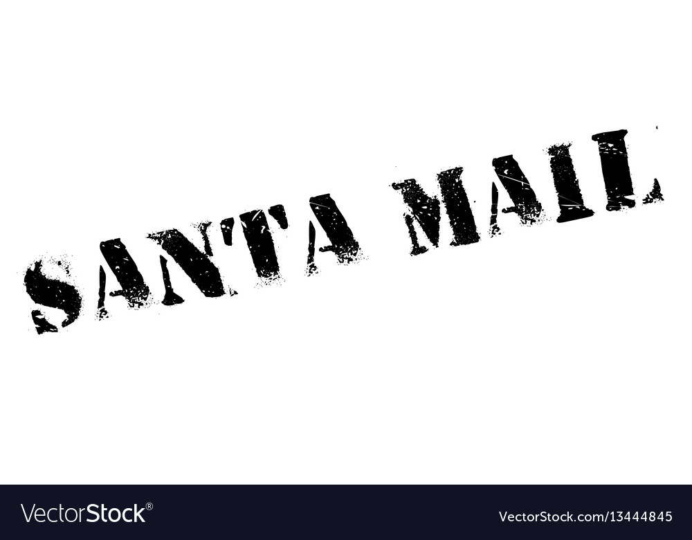 Santa mail rubber stamp Royalty Free Vector Image Santa mail rubber stamp Royalty Free Vector Image