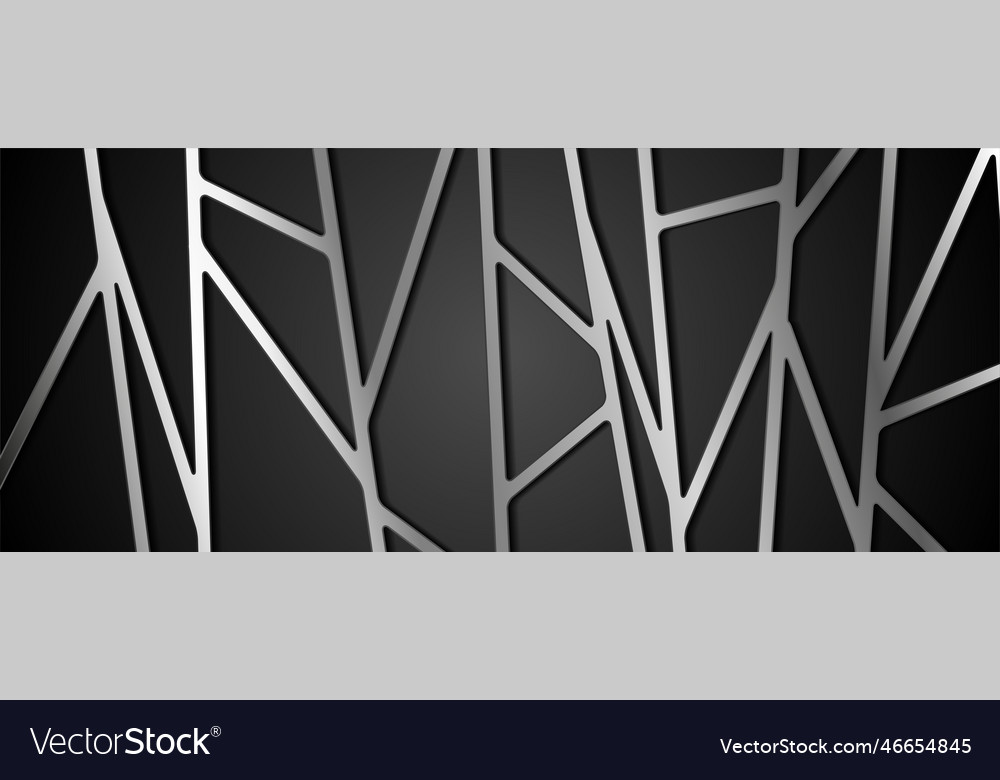 Silver metallic grid pattern abstract tech Vector Image