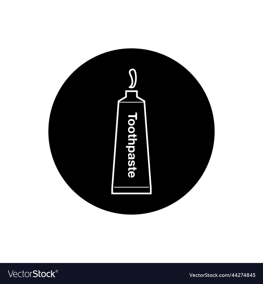 Toothpaste icon rounded button style eps Vector Image