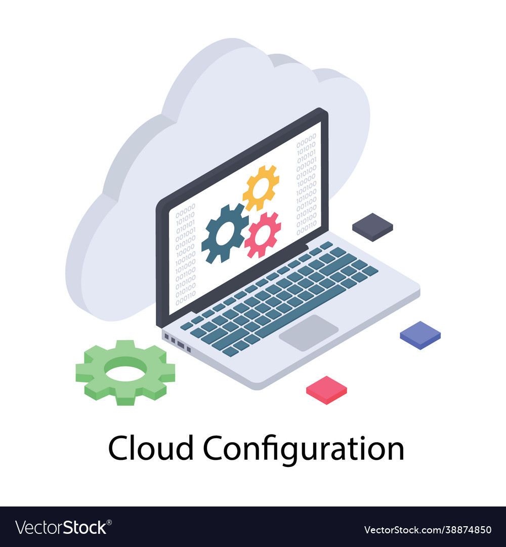 Cloud configuration Royalty Free Vector Image - VectorStock
