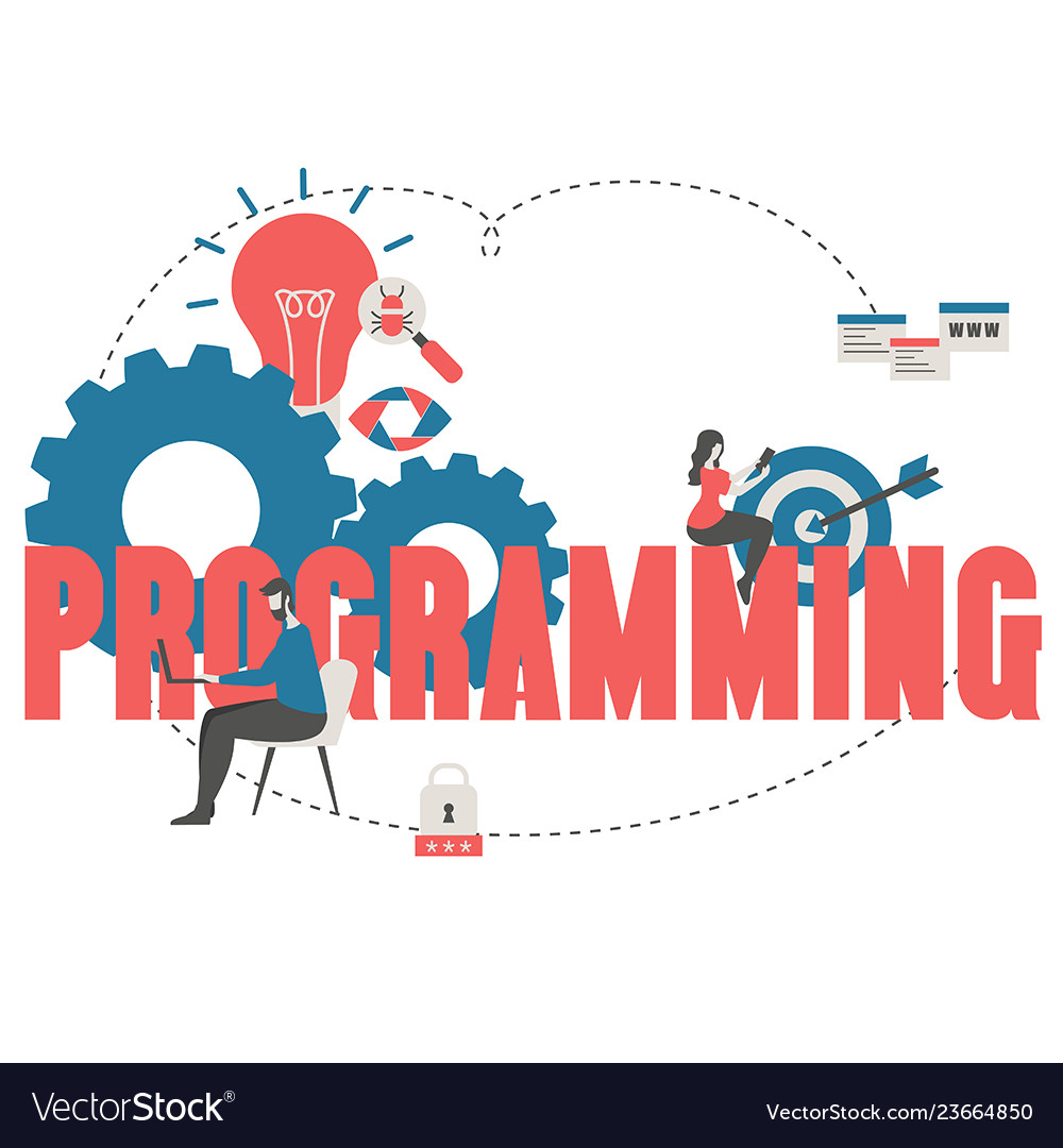 Coding and programming concept Royalty Free Vector Image