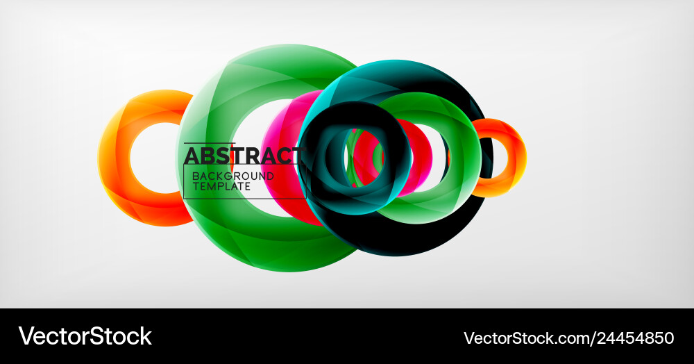 Colorful rings geometric abstract Royalty Free Vector Image