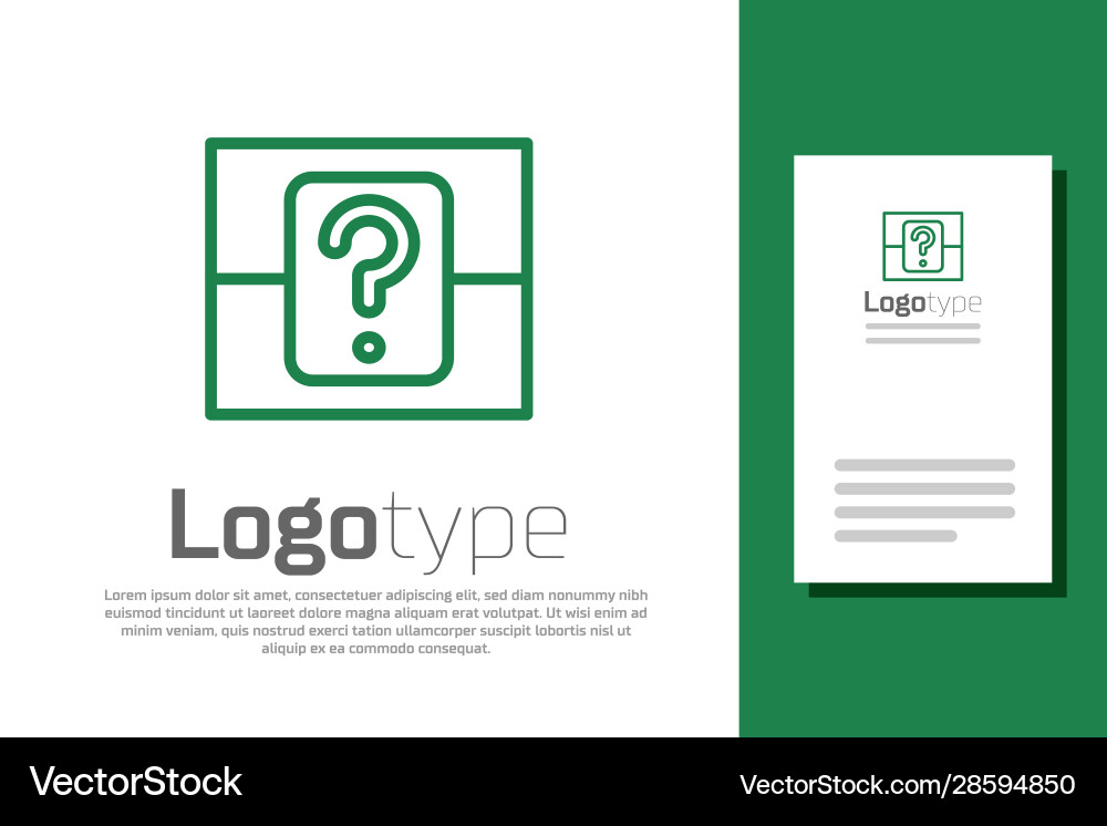 Green line mystery box or random loot box Vector Image
