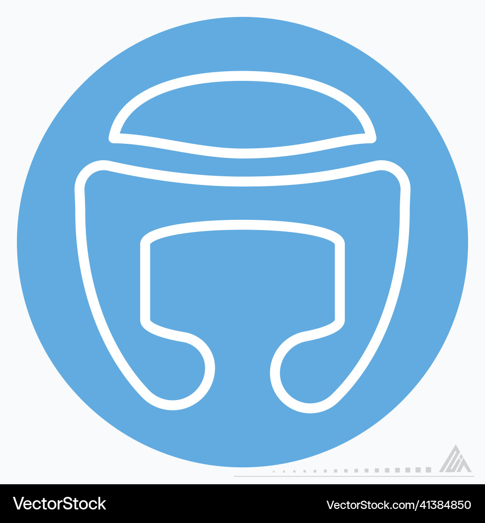 Icon boxing 2 - blue eyes style Royalty Free Vector Image