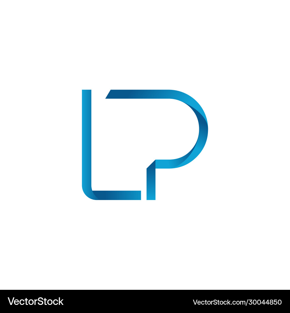 Initial lp letter business logo design template Vector Image