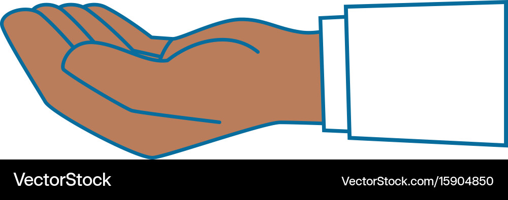 Isolated cute human hand Royalty Free Vector Image