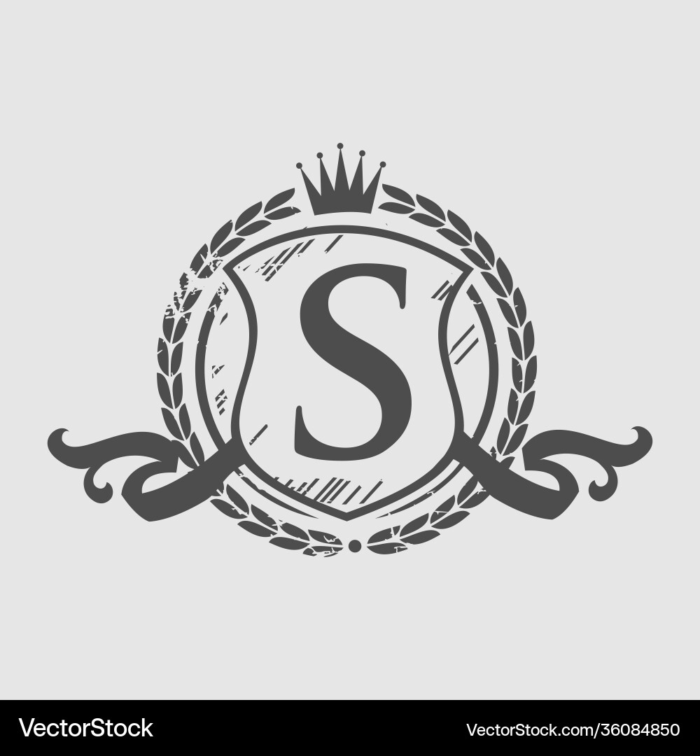 Luxury shield symbol classic and elegant design Vector Image