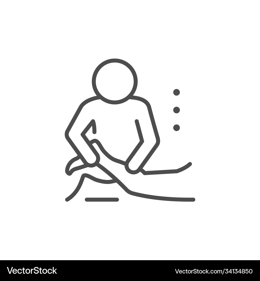 Massage procedure line outline icon Royalty Free Vector