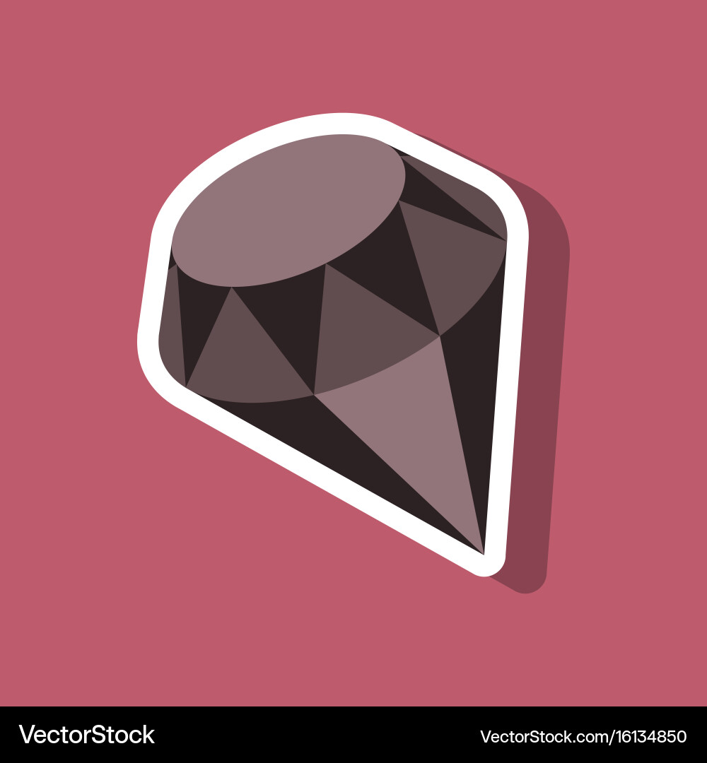 Paper sticker on stylish background diamond Vector Image
