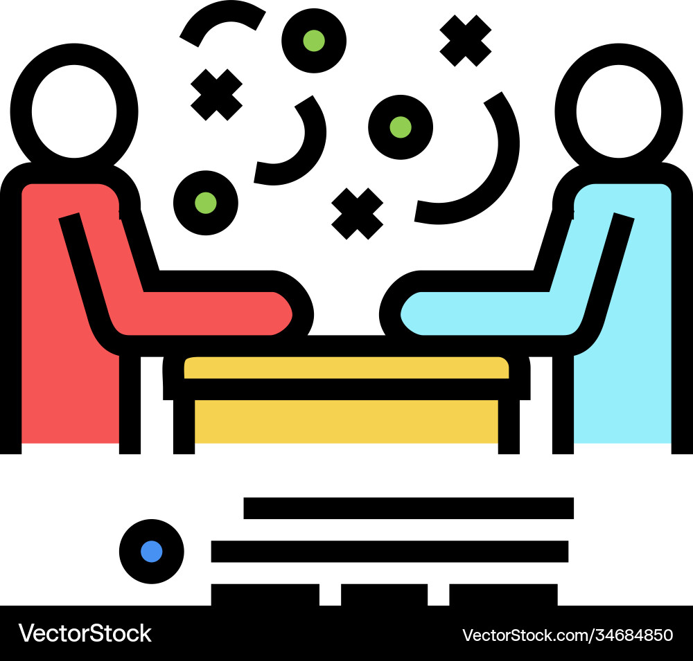Seller and client communication color icon Vector Image
