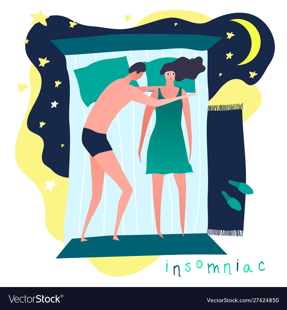 Sleeping problems image Royalty Free Vector Image