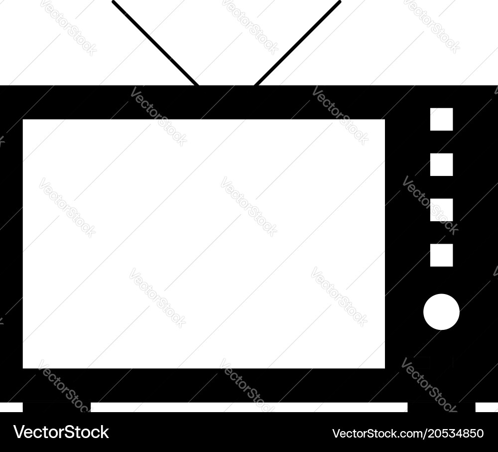 Tv icon eps 10 style Royalty Free Vector Image