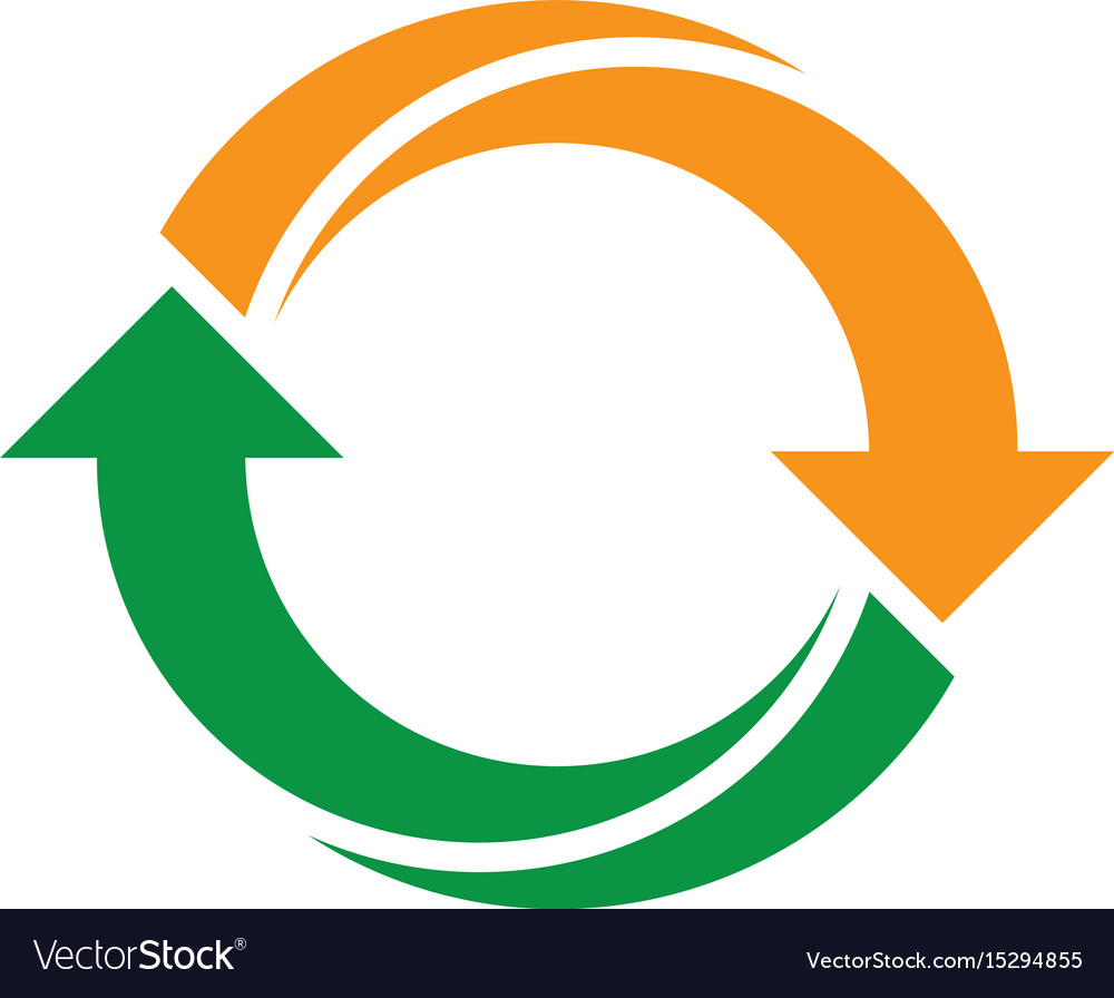 Abstract circle symbol recycle icon image Vector Image