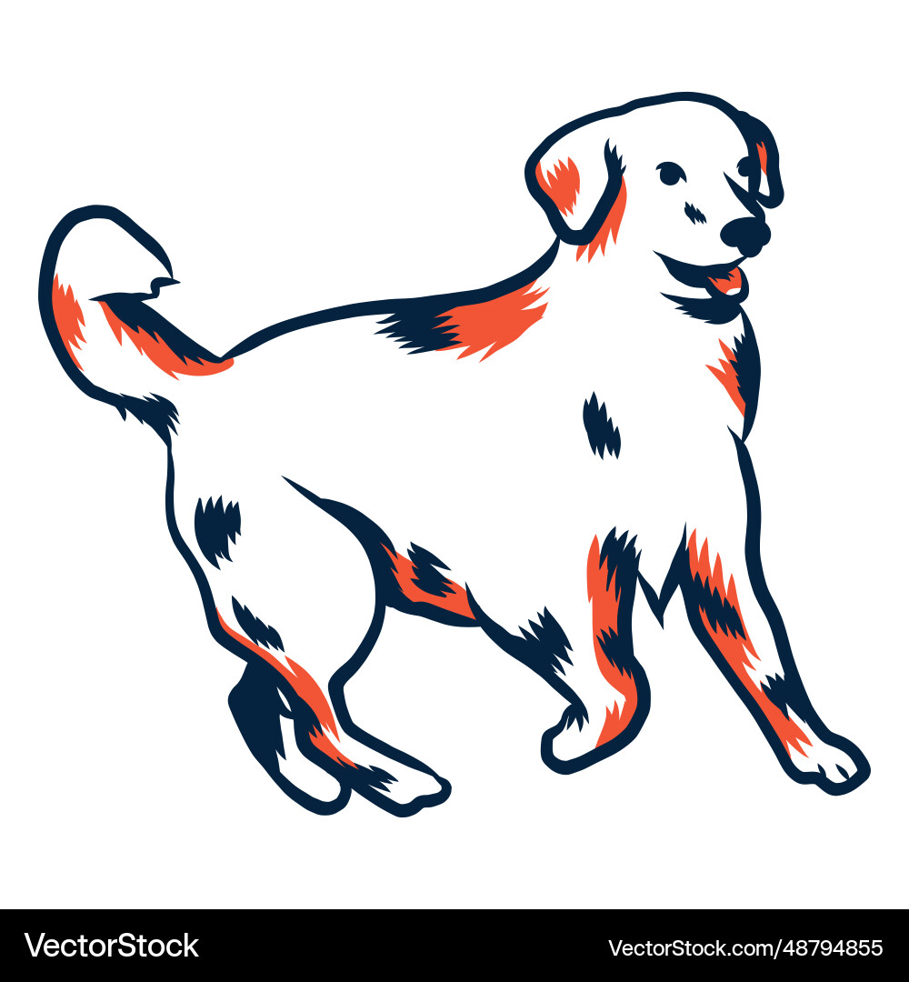 Dog puppy tail stroke duotone Royalty Free Vector Image