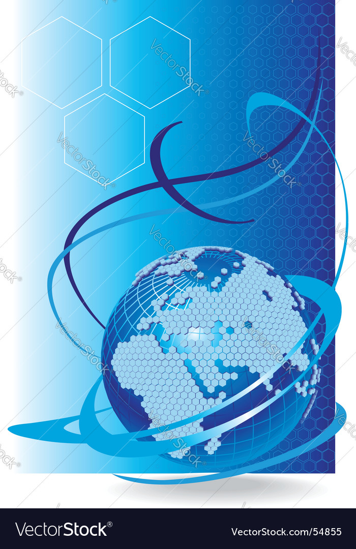 Global cellular network Royalty Free Vector Image