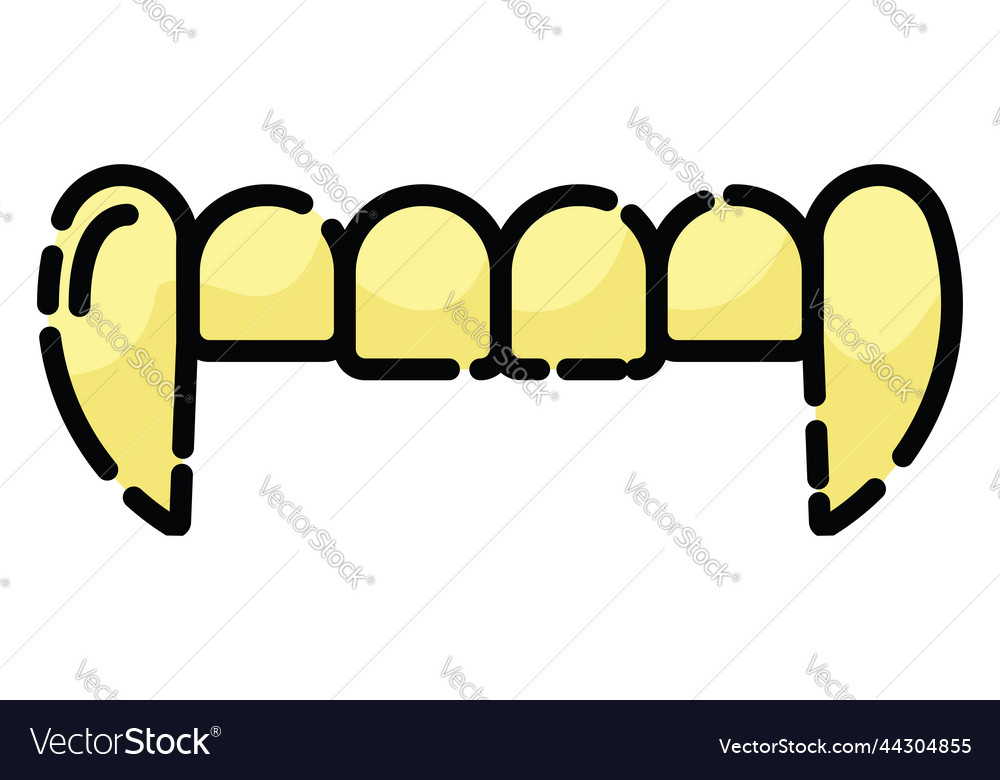Halloween vampire teeth on a white background Vector Image