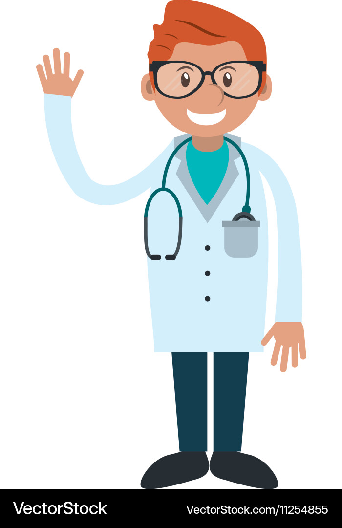 Isolated doctor cartoon design Royalty Free Vector Image