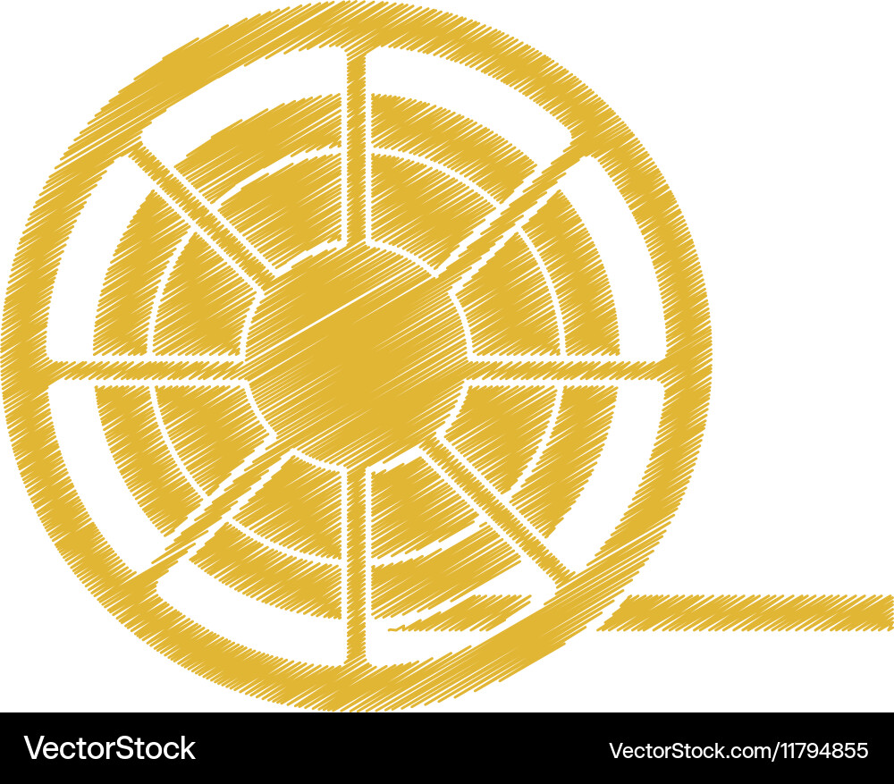 Isolated film reel design Royalty Free Vector Image