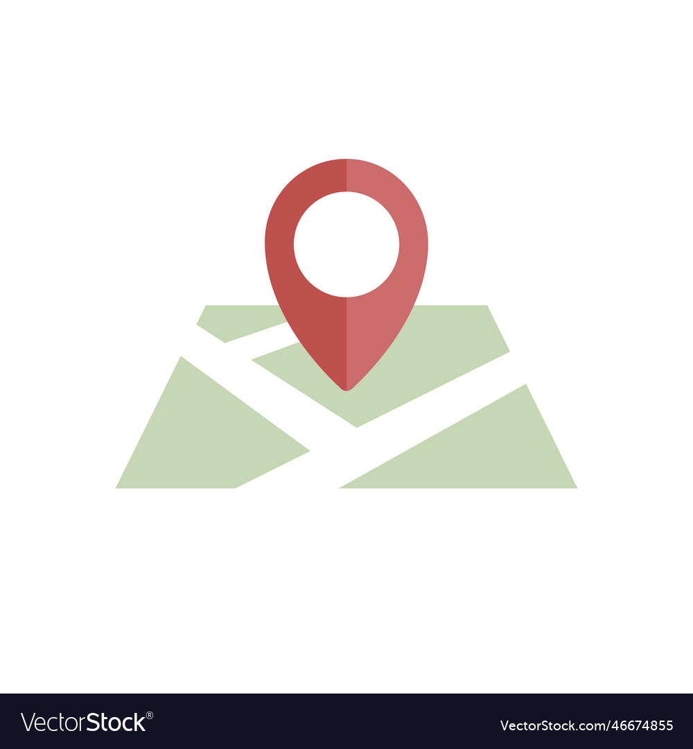 Map pointer flat icon location destination pin Vector Image
