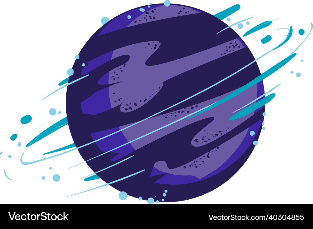 Purple planet design Royalty Free Vector Image