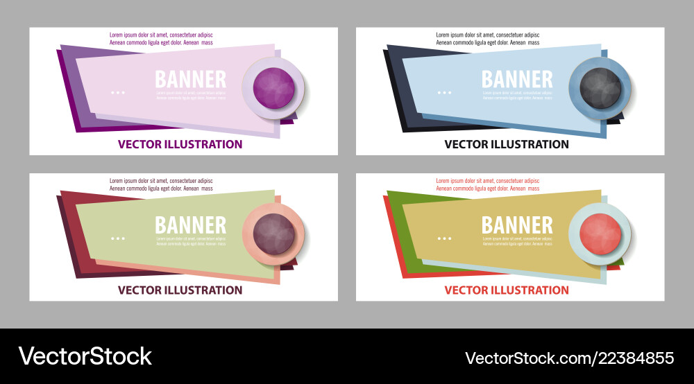 Set of design banner background Royalty Free Vector Image