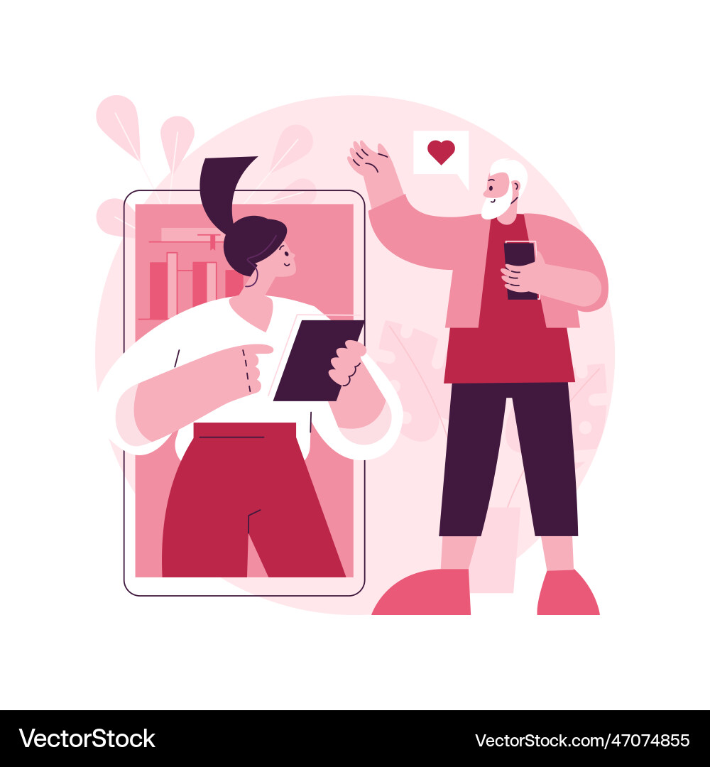 Stay connected to people abstract concept Vector Image