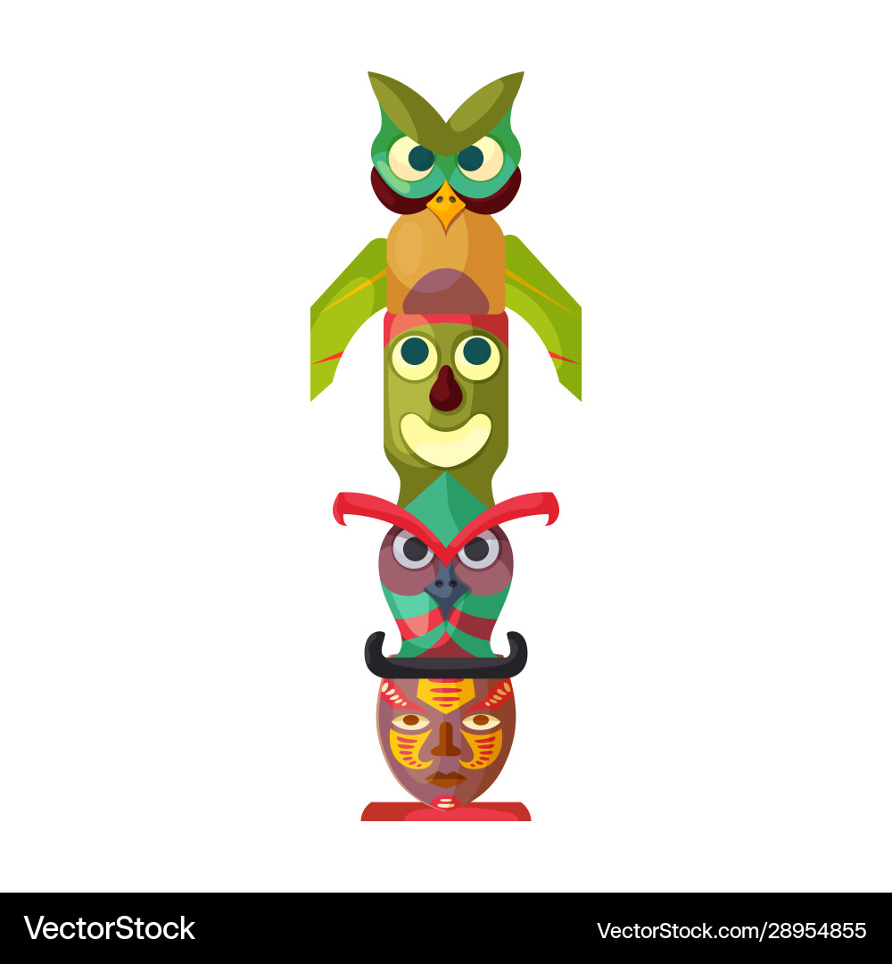 Totem iconcartoon icon isolated Royalty Free Vector Image