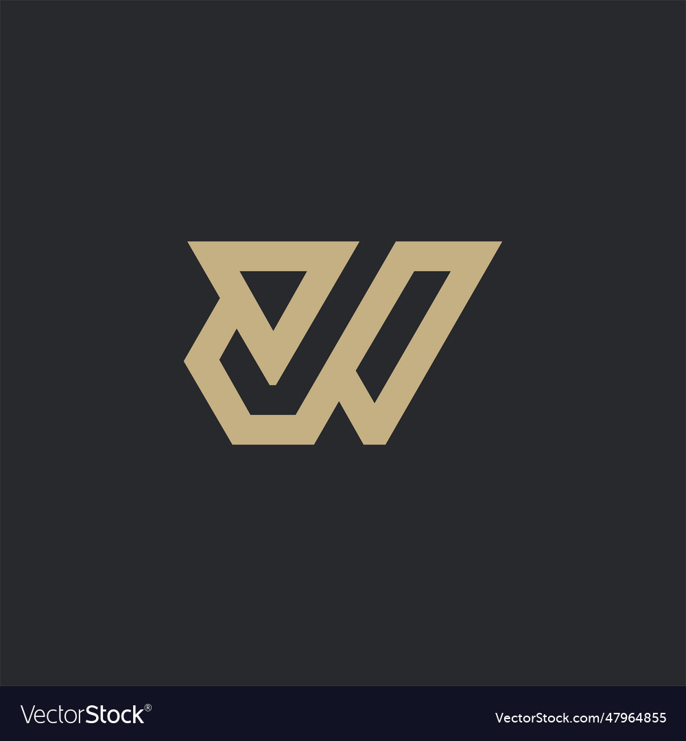 Wj initial letter logo design image Royalty Free Vector