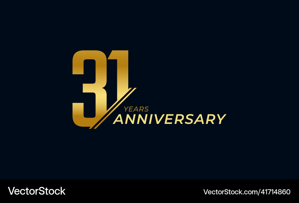 31 year anniversary celebration happy Royalty Free Vector