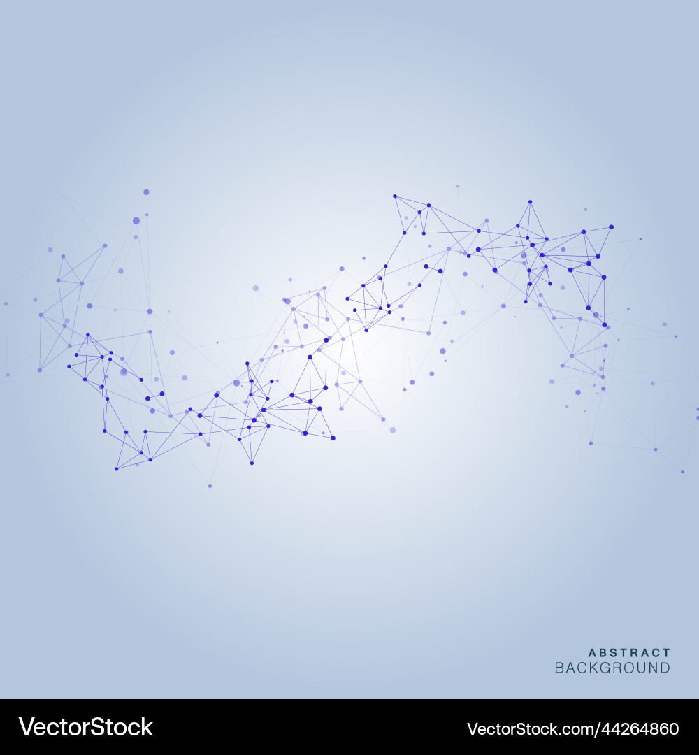 Abstract connecting dots and lines futuristic Vector Image