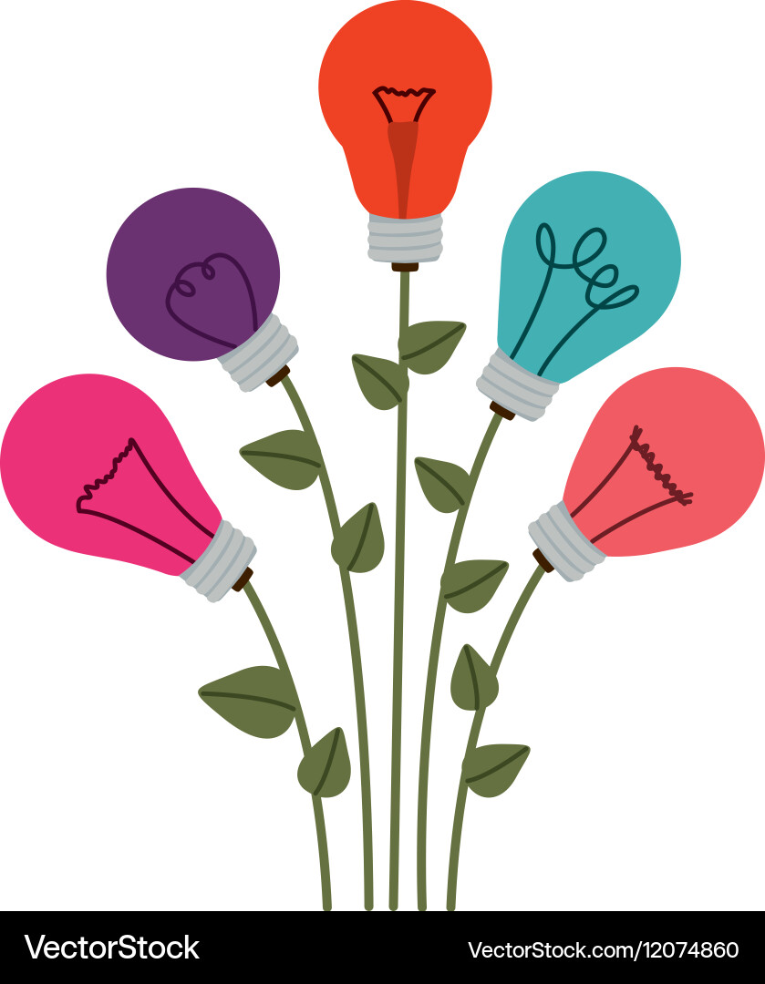 Flower in bulb shape with leaves Royalty Free Vector Image